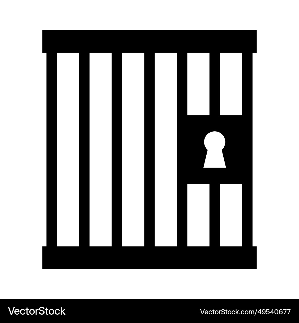 Prison glyph icon for personal and commercial use Vector Image