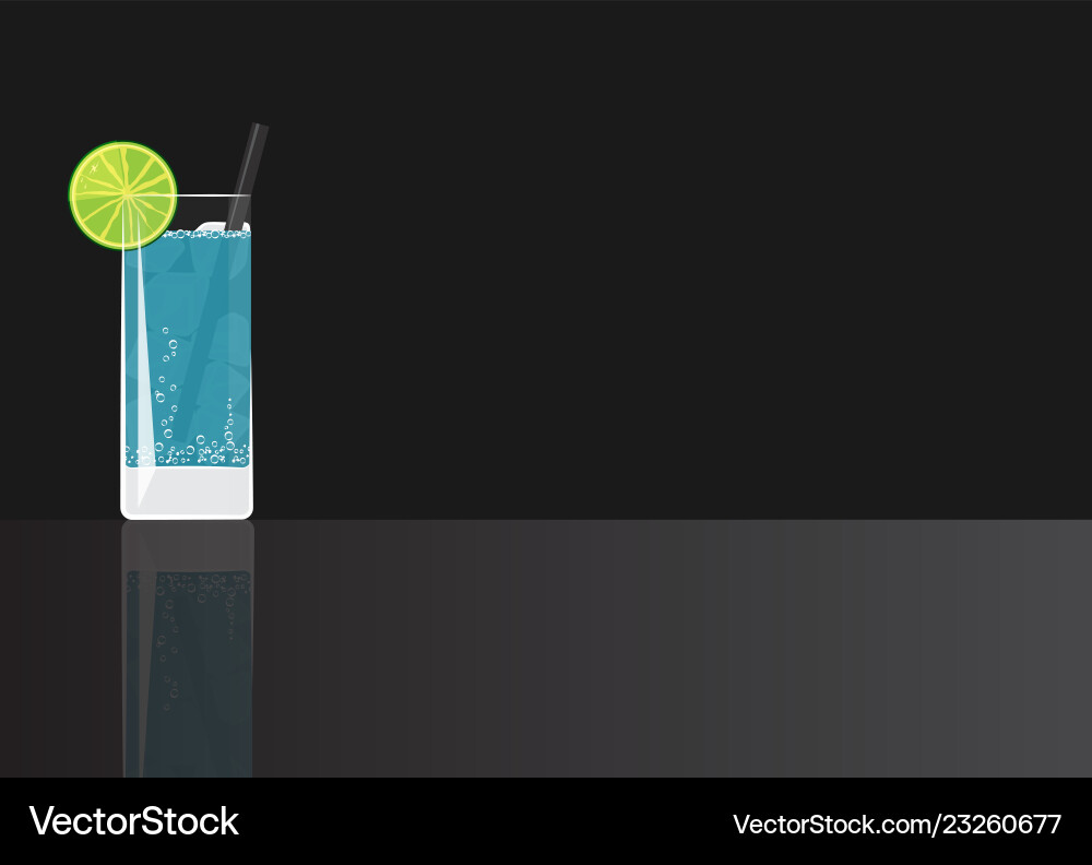 Royal blue cocktail Royalty Free Vector Image - VectorStock