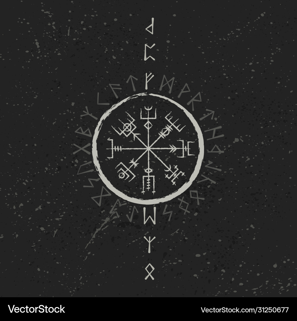 Runic Magic Symbol Background Royalty Free Vector Image