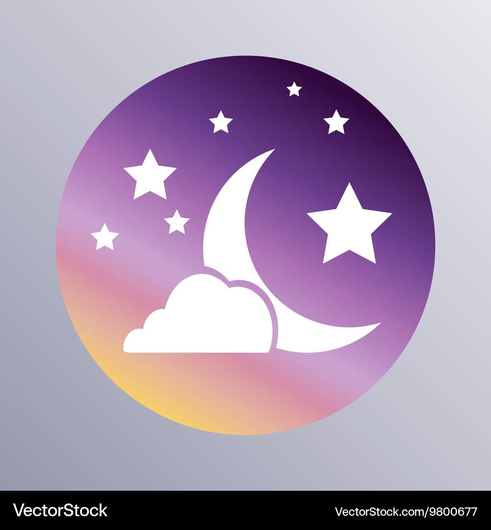 Sleep icon flat Royalty Free Vector Image - VectorStock