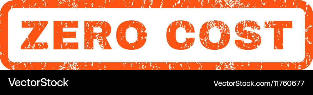Zero cost rubber stamp Royalty Free Vector Image