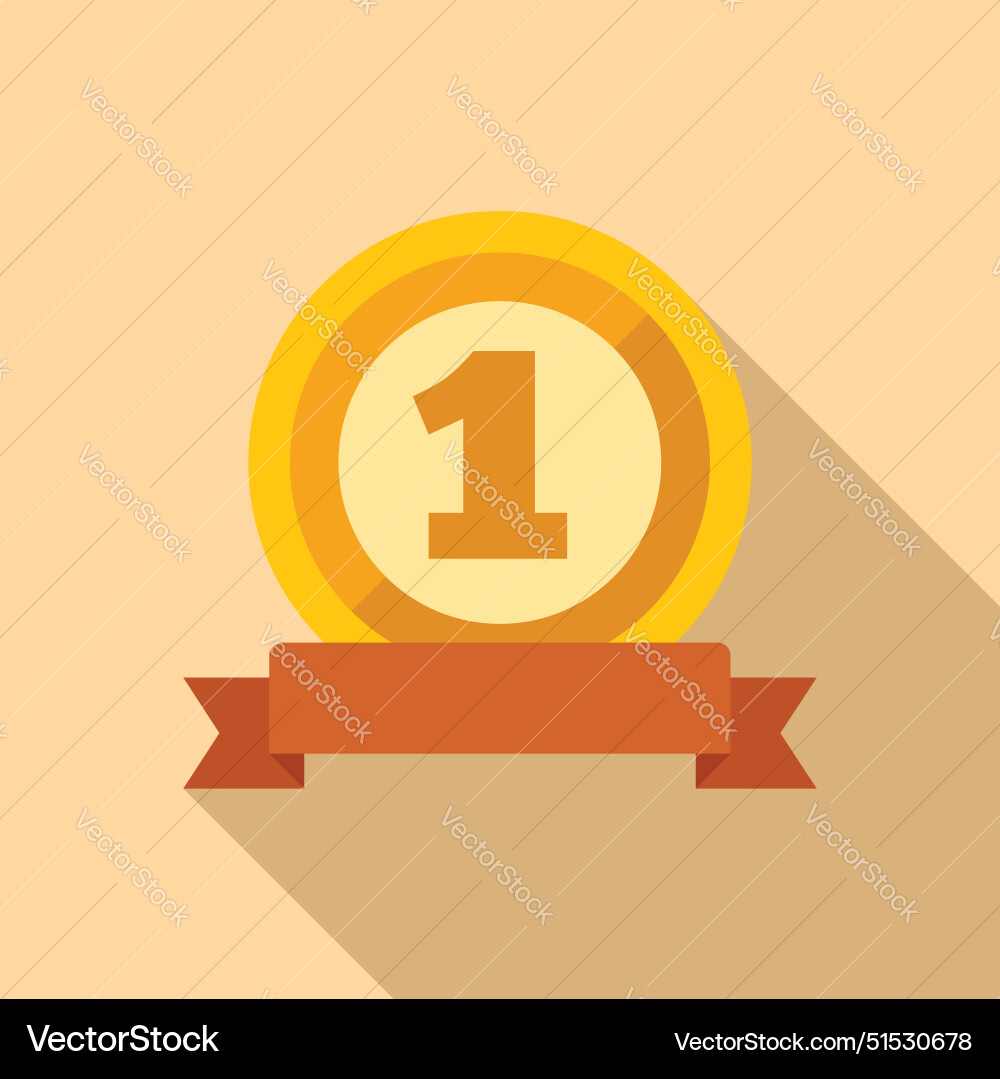 Awarding first place achievement medal Royalty Free Vector