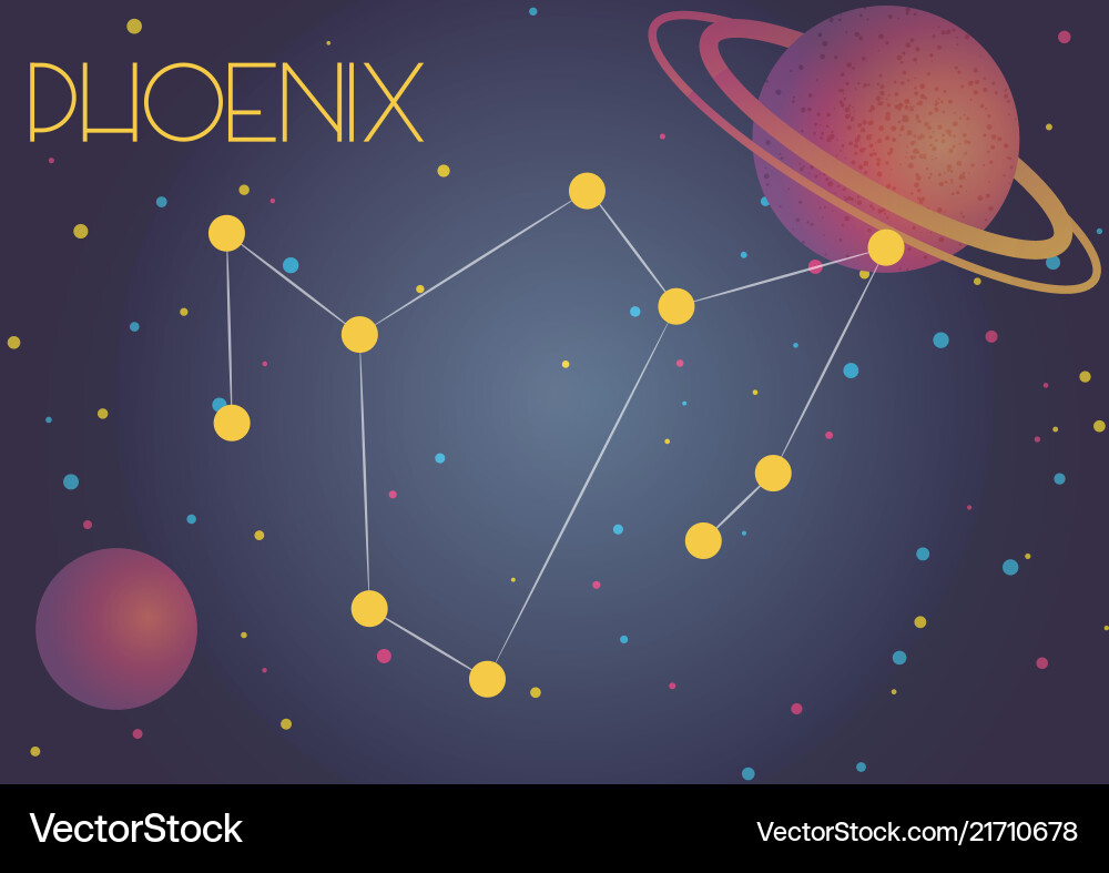 Constellation phoenix Royalty Free Vector Image