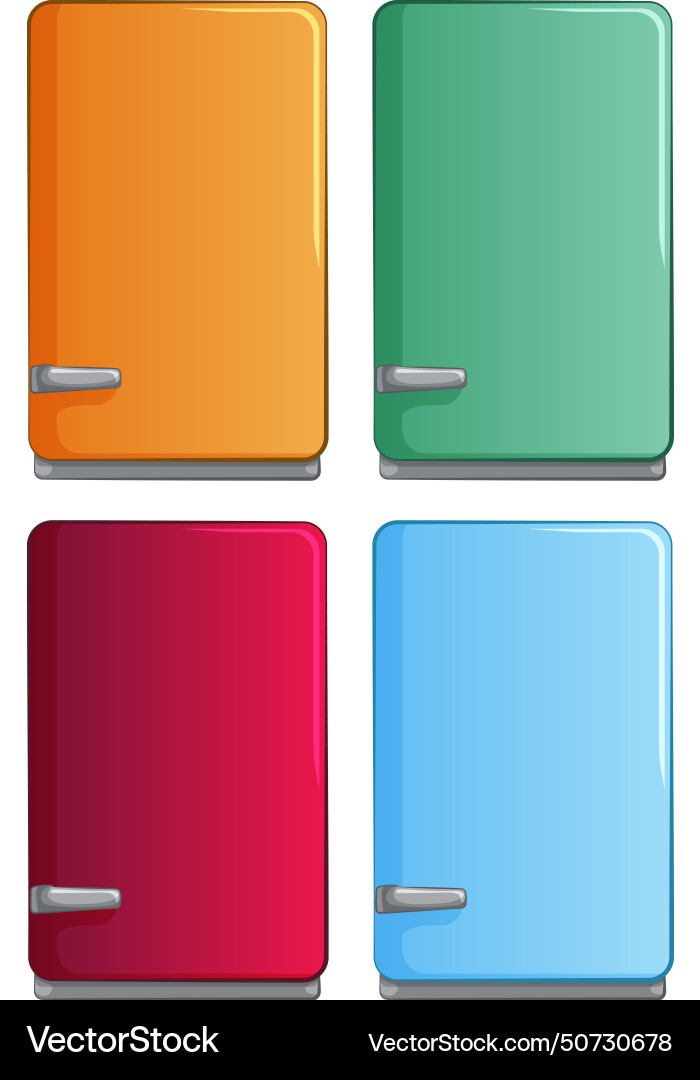 Four brightly colored file folders Royalty Free Vector Image