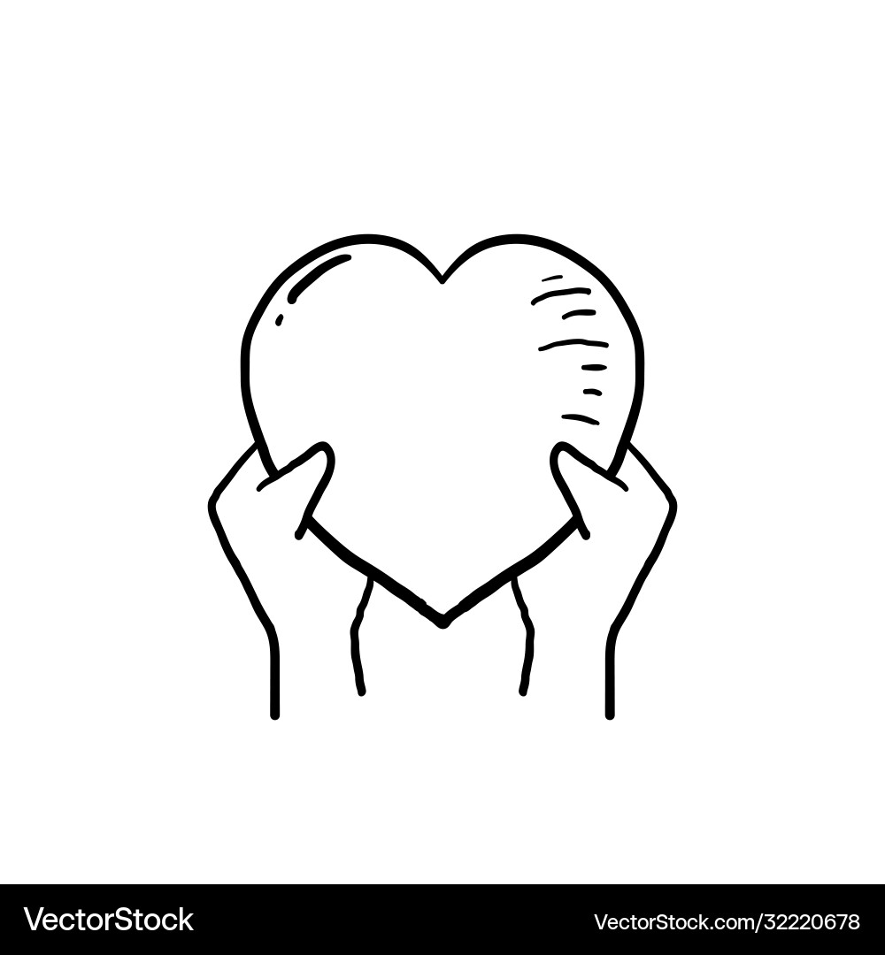 Hand drawn doodle relationship mutual Royalty Free Vector