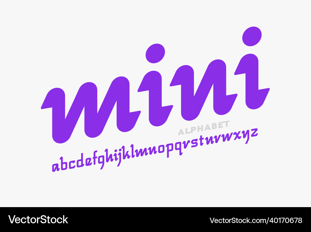 Modern lowercase style font Royalty Free Vector Image