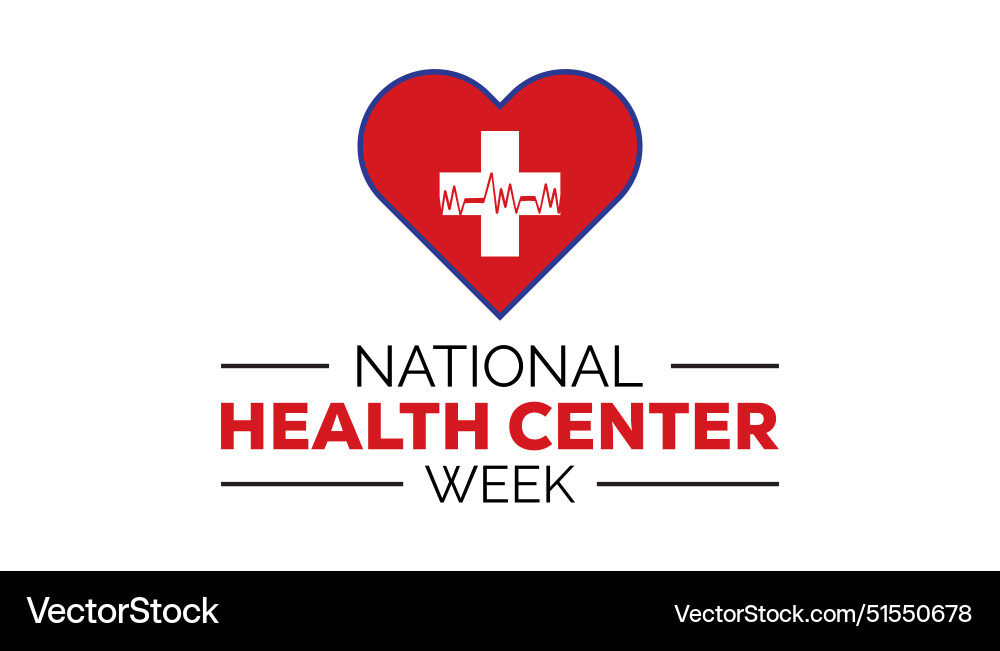National health center week Royalty Free Vector Image