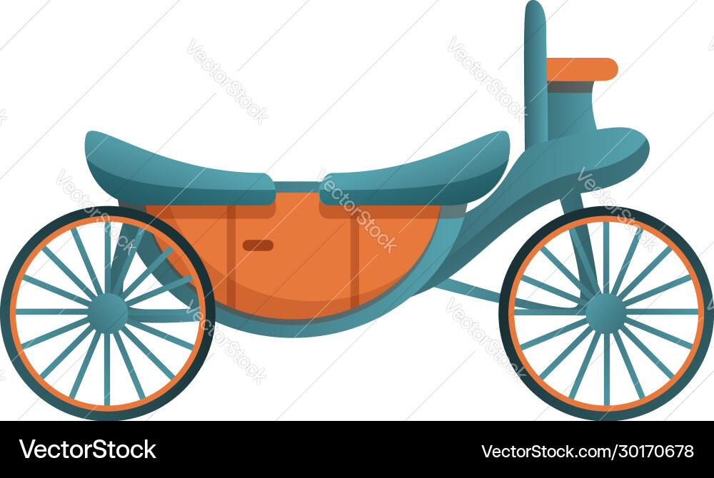 Open carriage icon cartoon style Royalty Free Vector Image