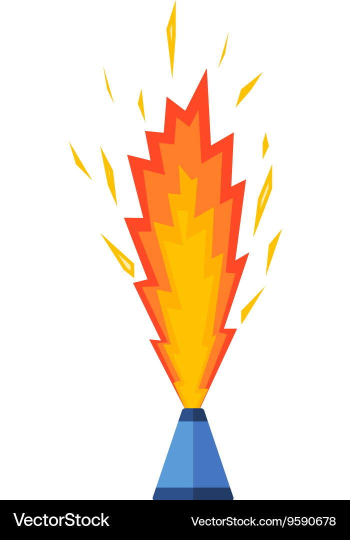 Pyrotechnics and fireworks icon Royalty Free Vector Image