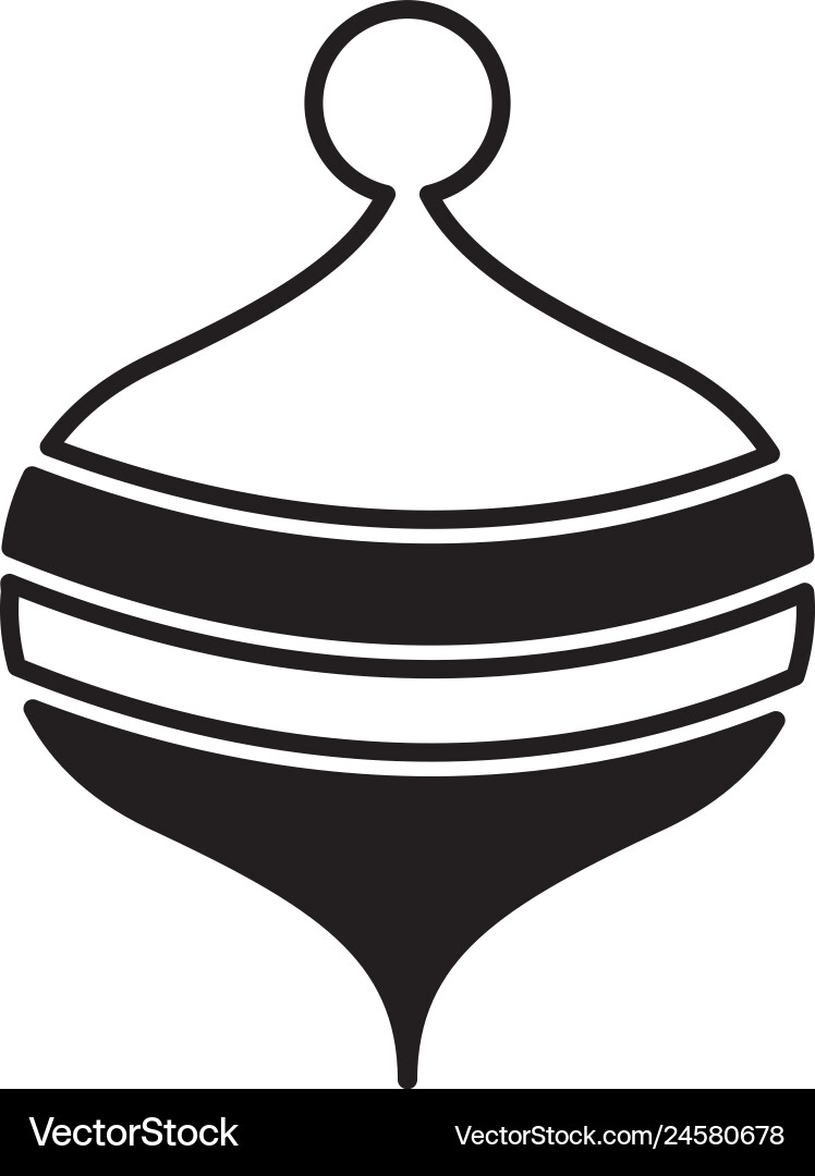 Spielzeug Spinnen Top-Symbol Lizenzfreies Vektorbild