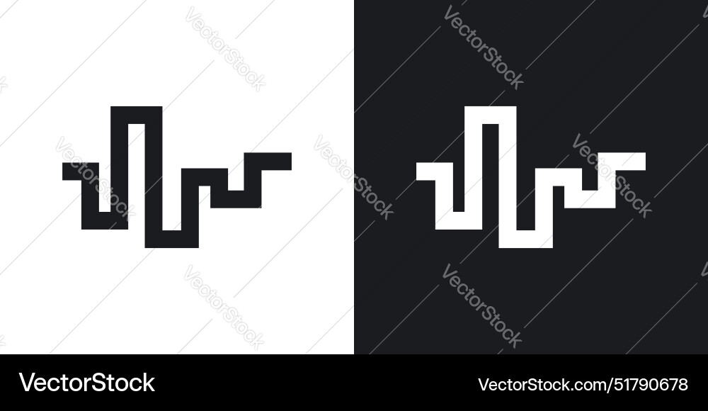Wave square icon Royalty Free Vector Image - VectorStock
