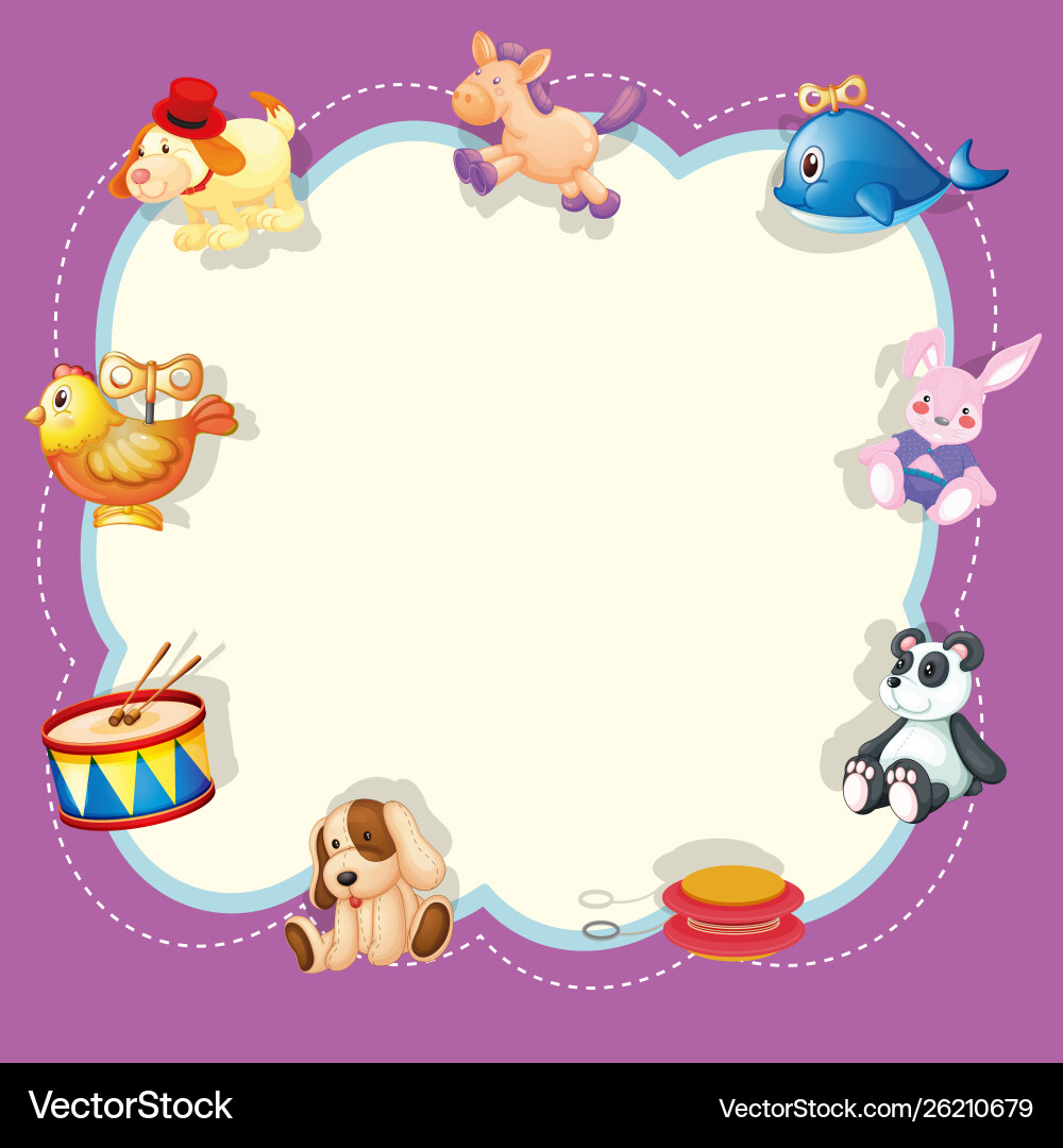 A children toys template Royalty Free Vector Image