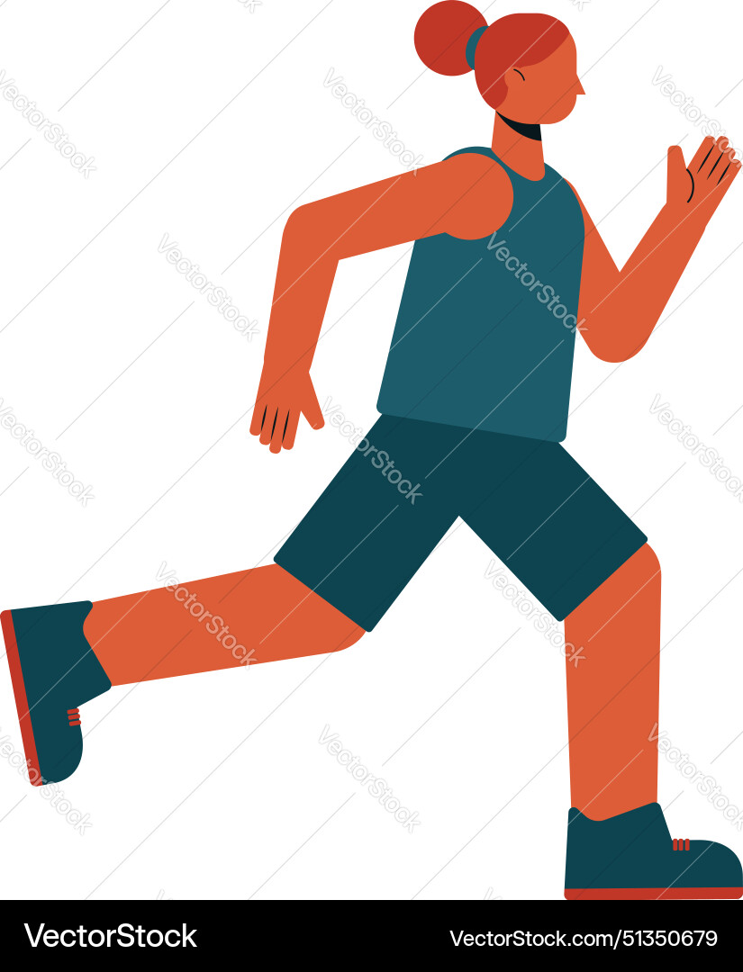 Abstract athletic running woman Royalty Free Vector Image