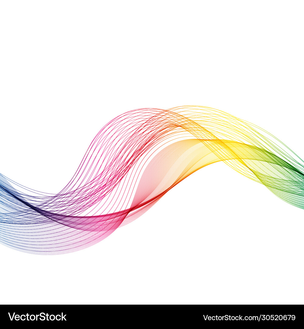 Abstract smoky waves background template Vector Image