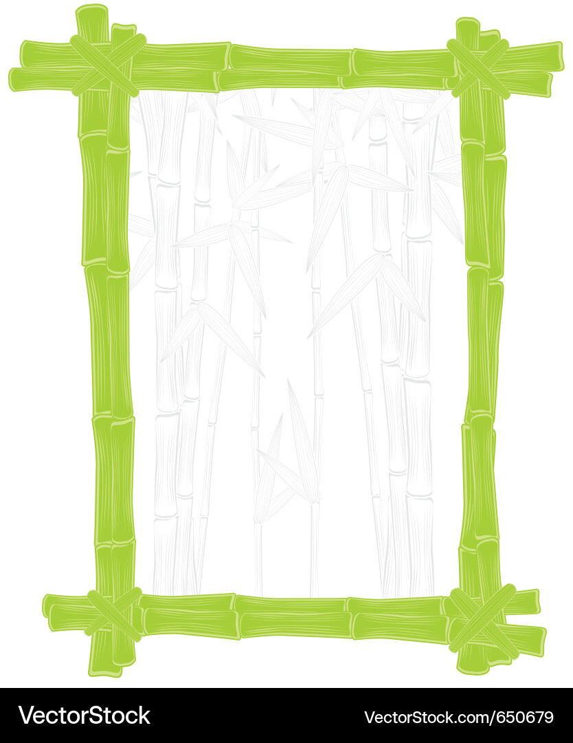 Bamboo frame Royalty Free Vector Image - VectorStock
