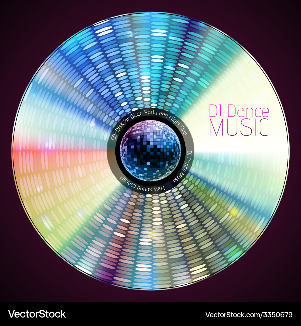 Disco abstract background record or disk Vector Image