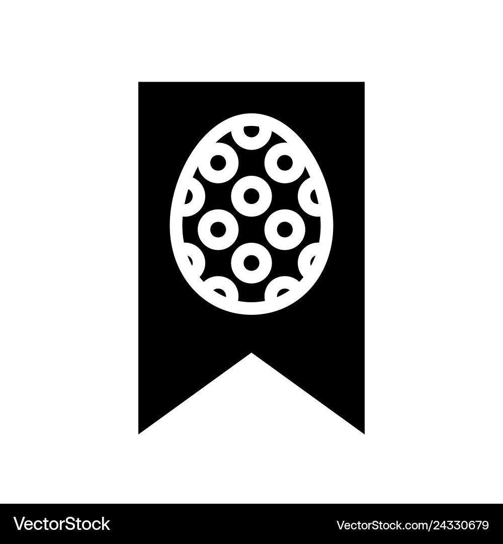 Flag isolated easter solid style icon Royalty Free Vector