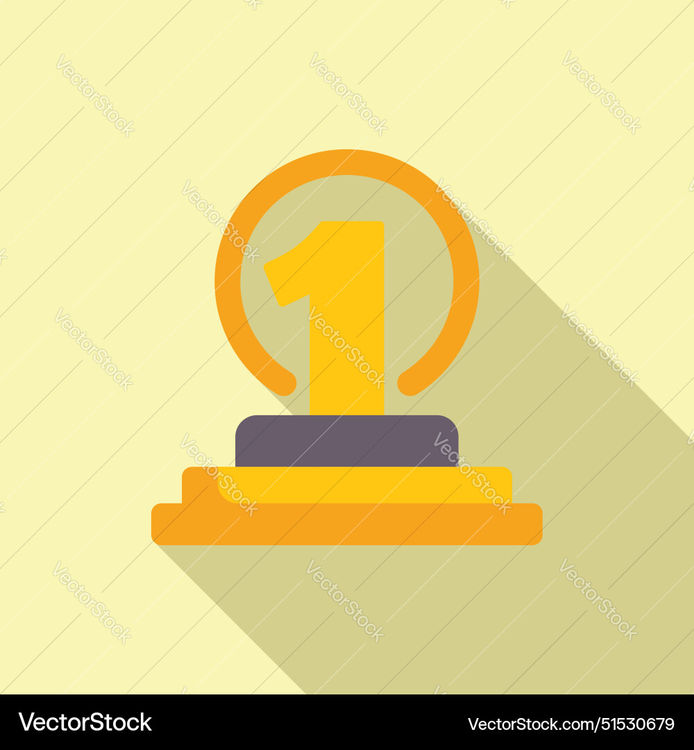 Number one trophy award first place Royalty Free Vector