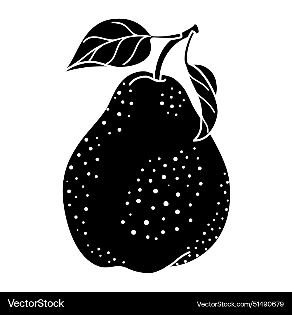 Pear silhouette icon minimalistic design Vector Image