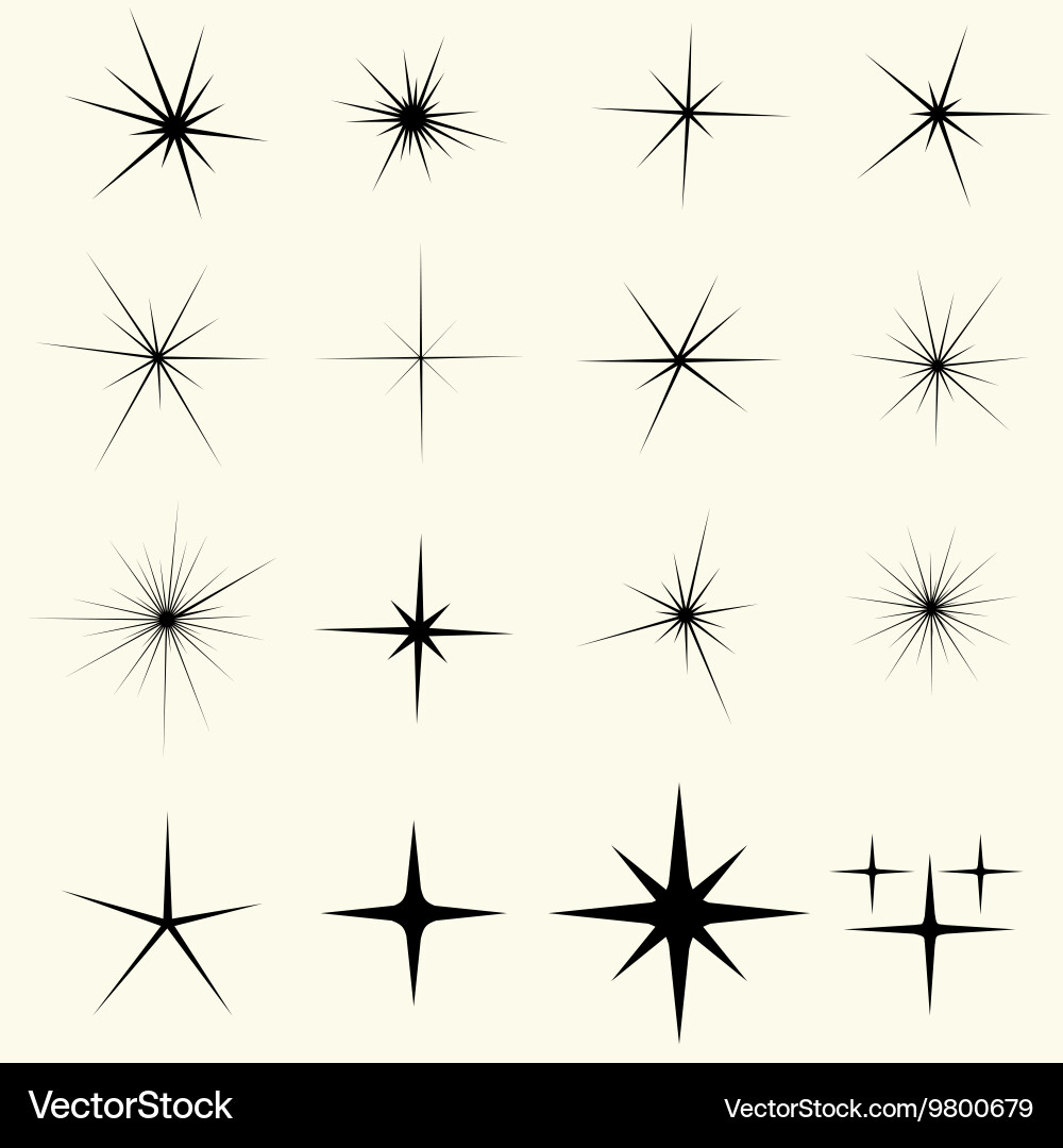 Sparkle star lights Royalty Free Vector Image - VectorStock