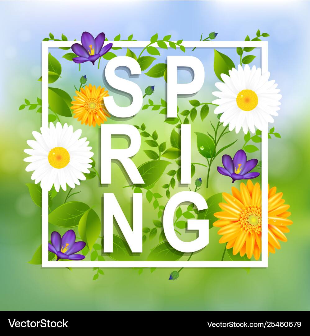 Spring time poster Royalty Free Vector Image - VectorStock