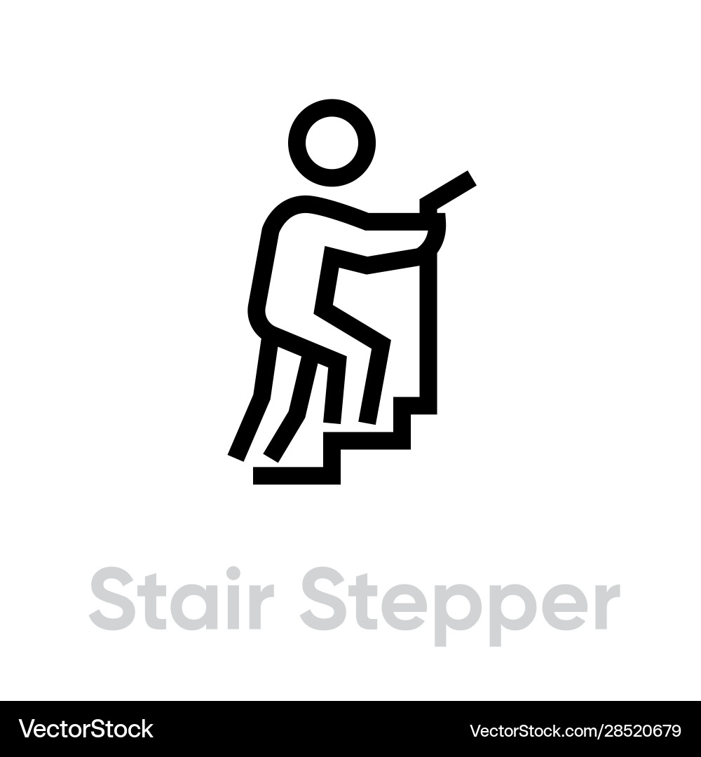 Stair stepper sport icon Royalty Free Vector Image