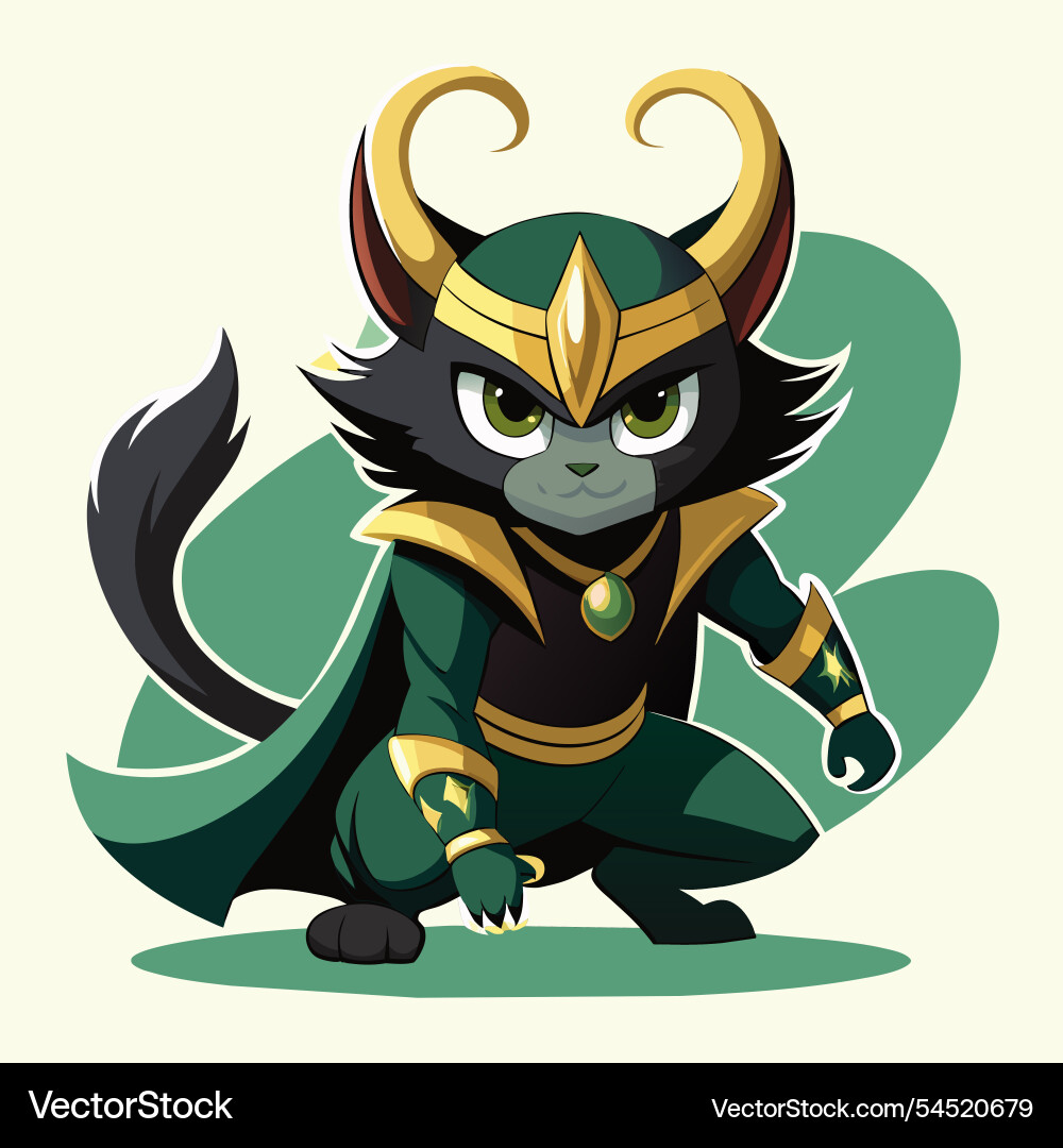 Striking depiction of loki Royalty Free Vector Image