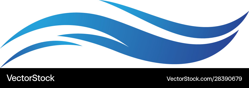 Water wave symbol and icon Royalty Free Vector Image