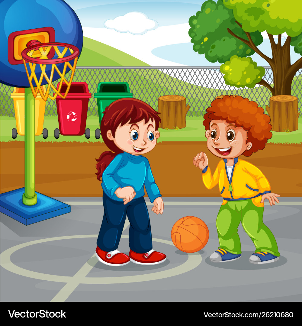 Cartoon Boy And Girl Playing Happy Kid Cartoon Images – Browse