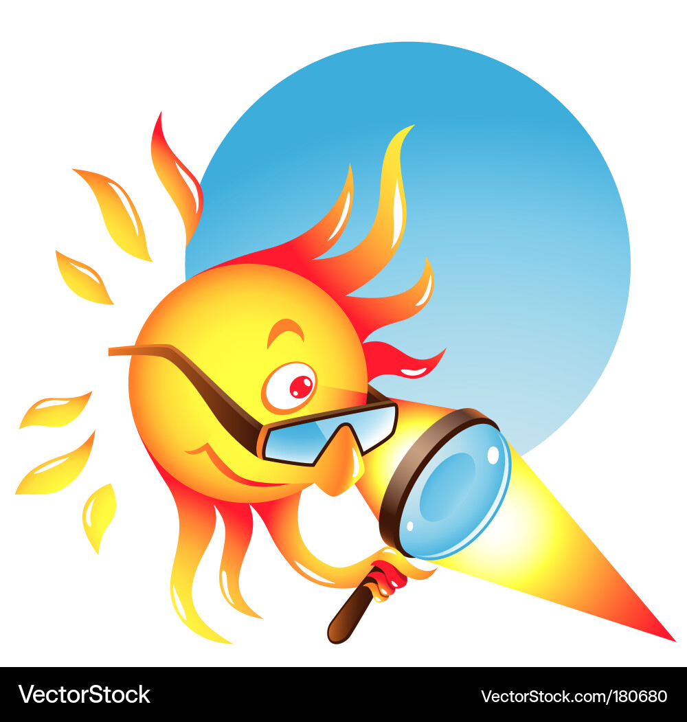 Burning sun Royalty Free Vector Image - VectorStock