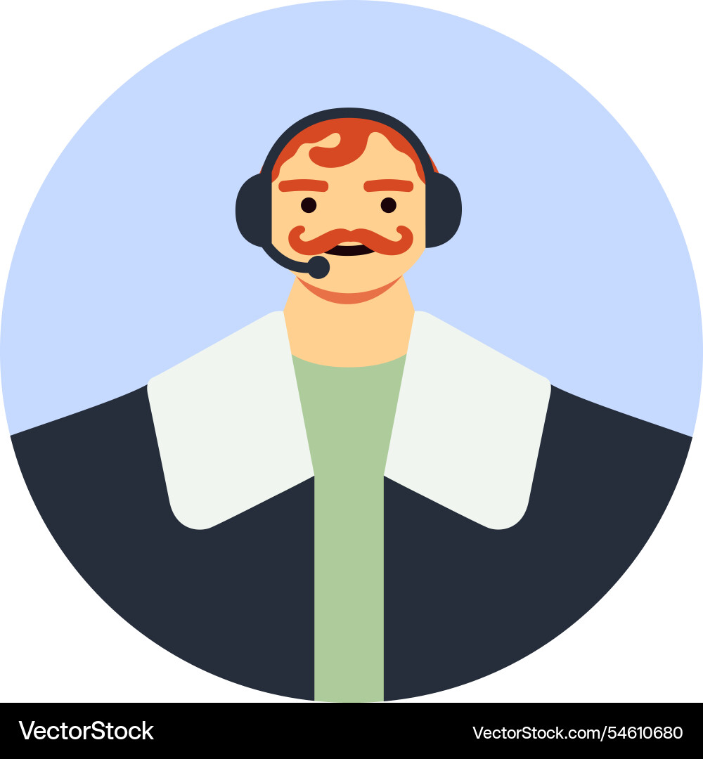 Customer service representative assisting clients Vector Image