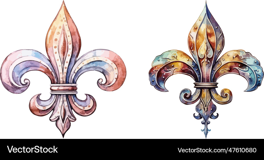 Fleur de lis clipart isolated Royalty Free Vector Image