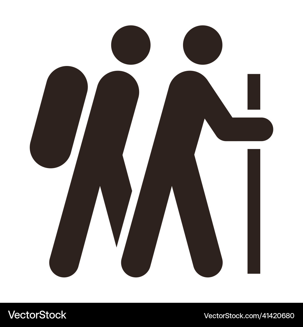 Hiking icon Royalty Free Vector Image - VectorStock