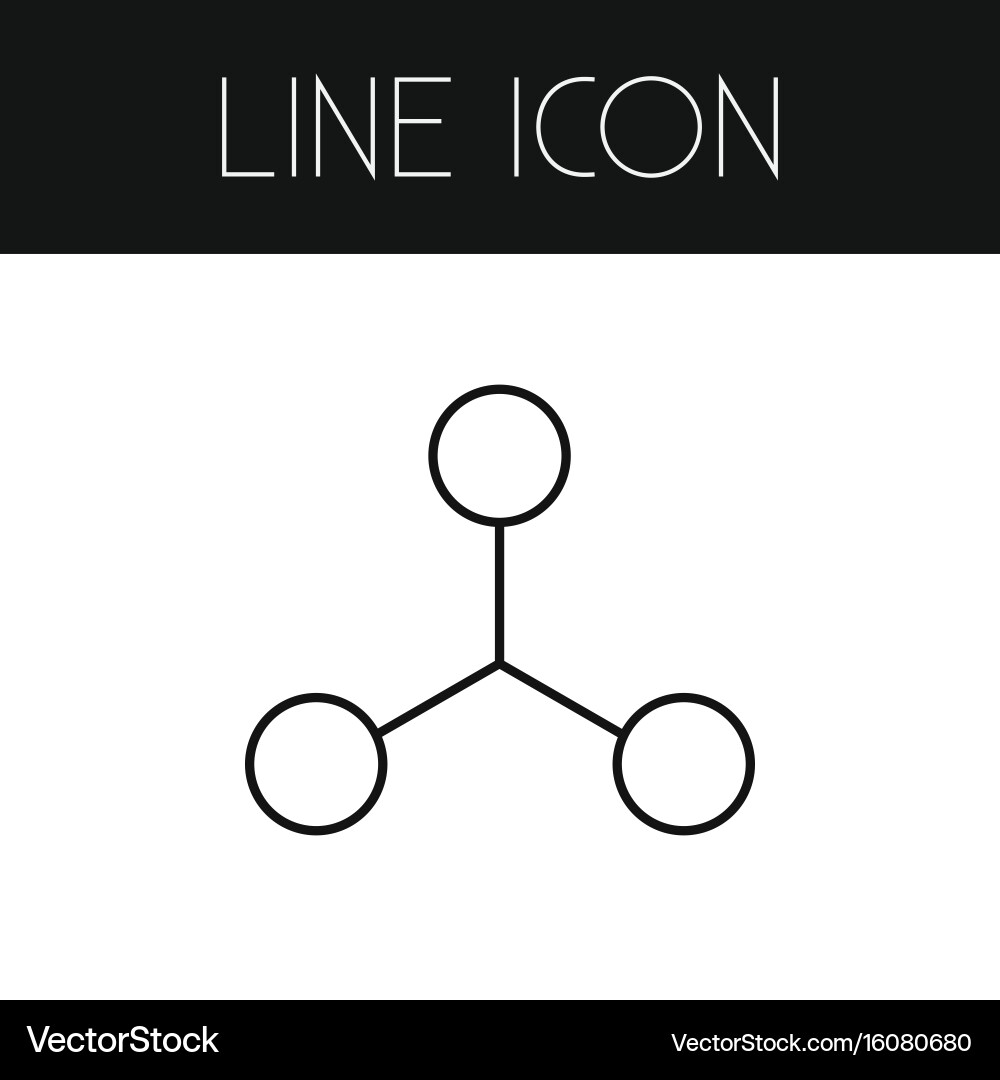 Isolated sharing outline relationship Royalty Free Vector