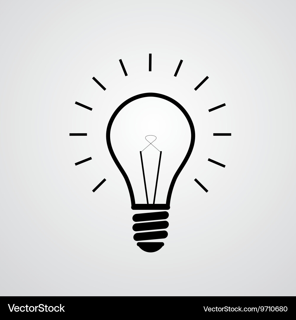 Light bulb Royalty Free Vector Image - VectorStock