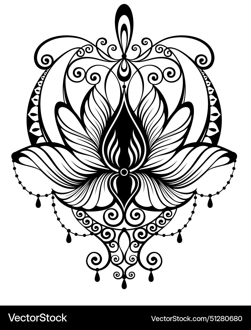 Lotus flower Royalty Free Vector Image - VectorStock