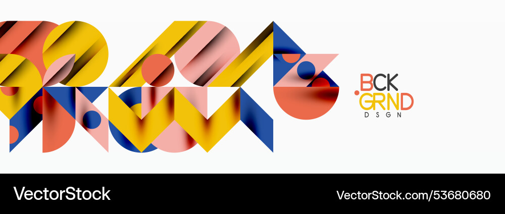 Trendy triangles lines round elements and circles Vector Image