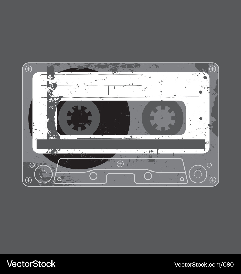 Vintage Audio Cassette Tape Royalty Free Vector Image