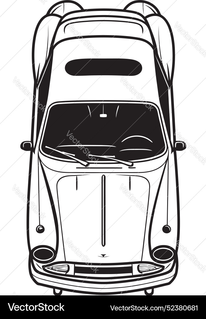 Aerodrive dynamics dynamic car top view logo Vector Image