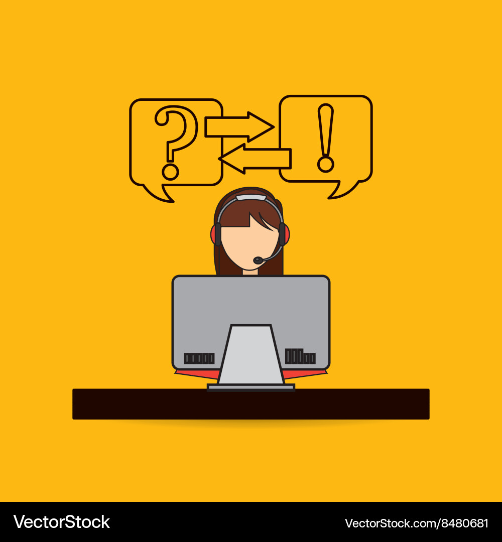 Call center design Royalty Free Vector Image - VectorStock