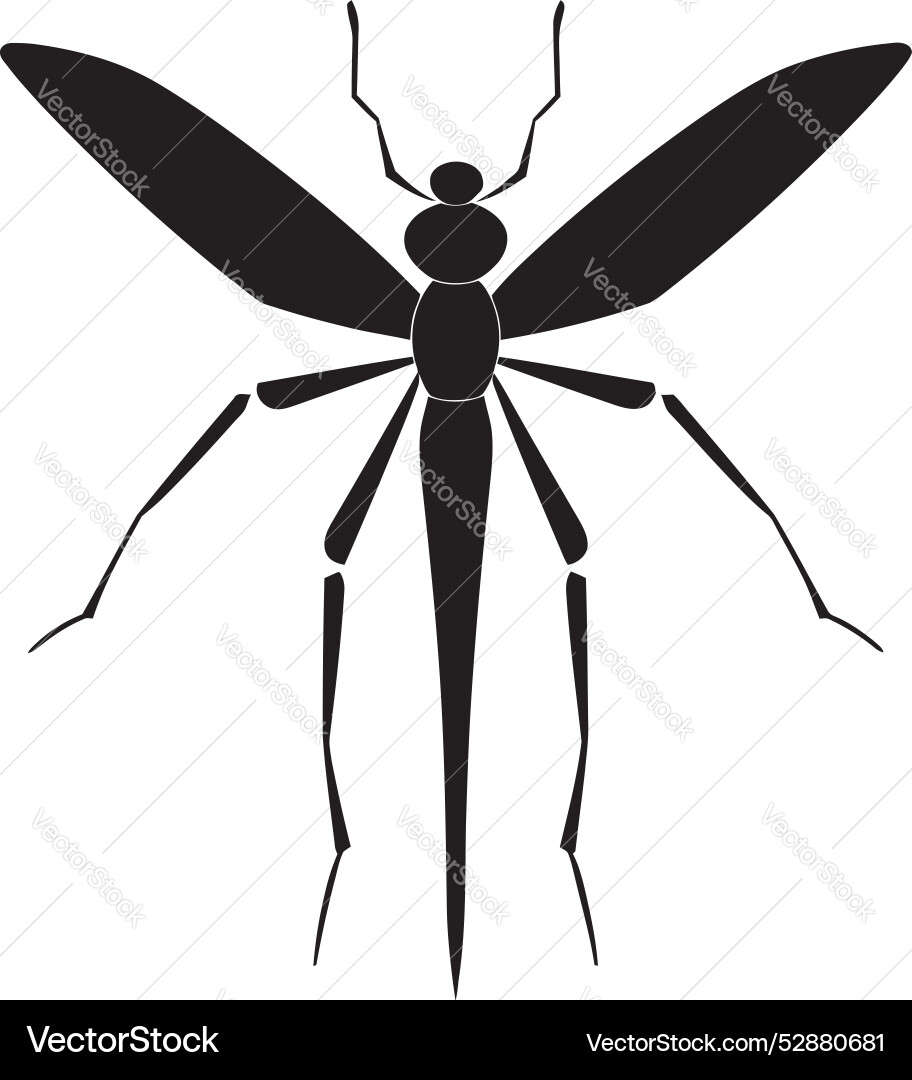 Chic Stick Insect Symbol Graceful Profile Vector Image