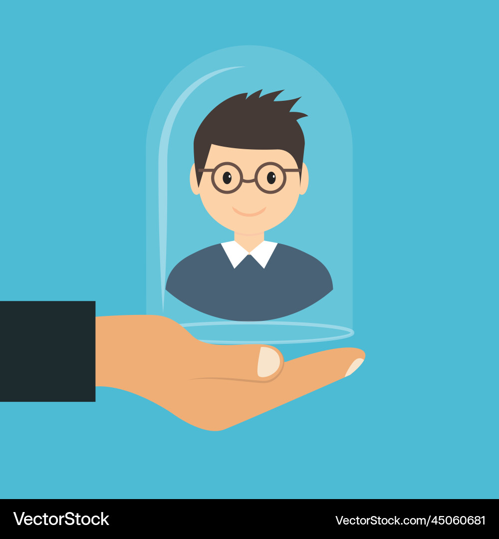Customer retention care happy patient icon Vector Image