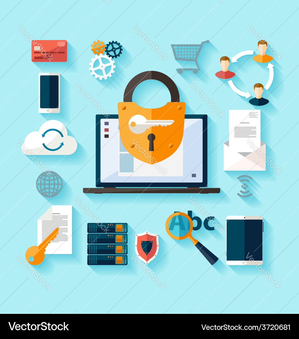 Data Security and Protection Royalty Free Vector Image