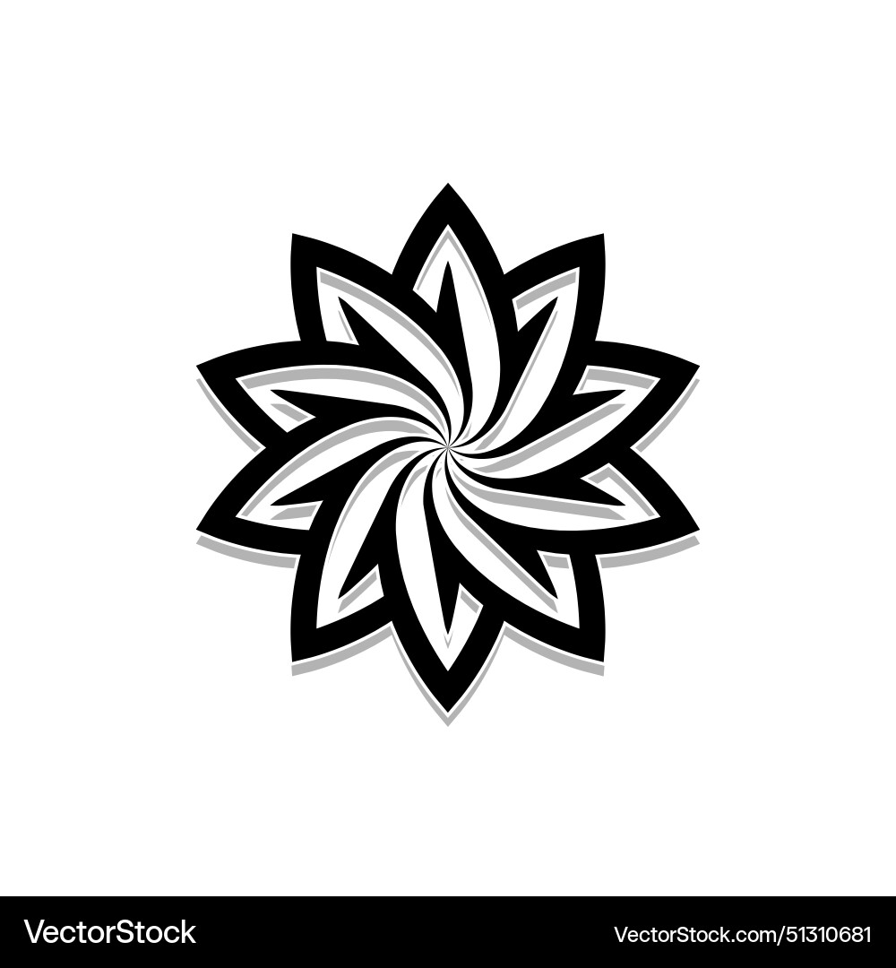 Flower as a logo design Royalty Free Vector Image