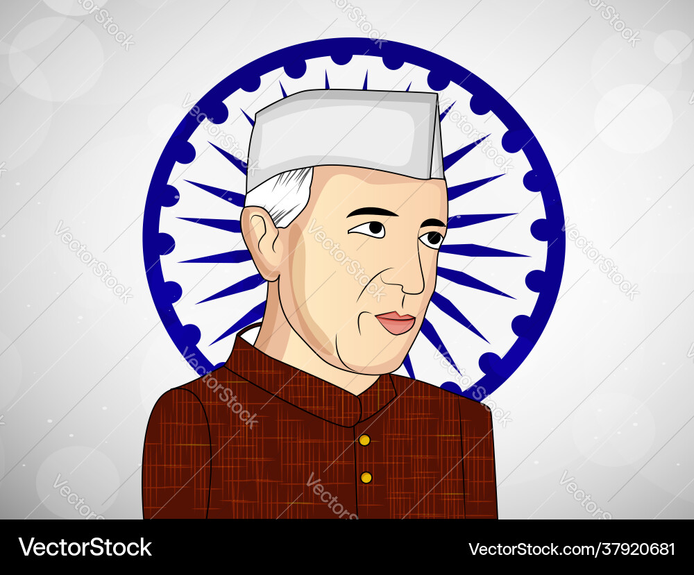 Jawaharlal nehru jayanti Royalty Free Vector Image