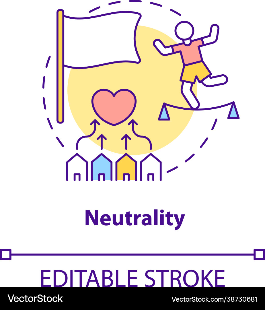 Neutrality position and mutual understanding Vector Image