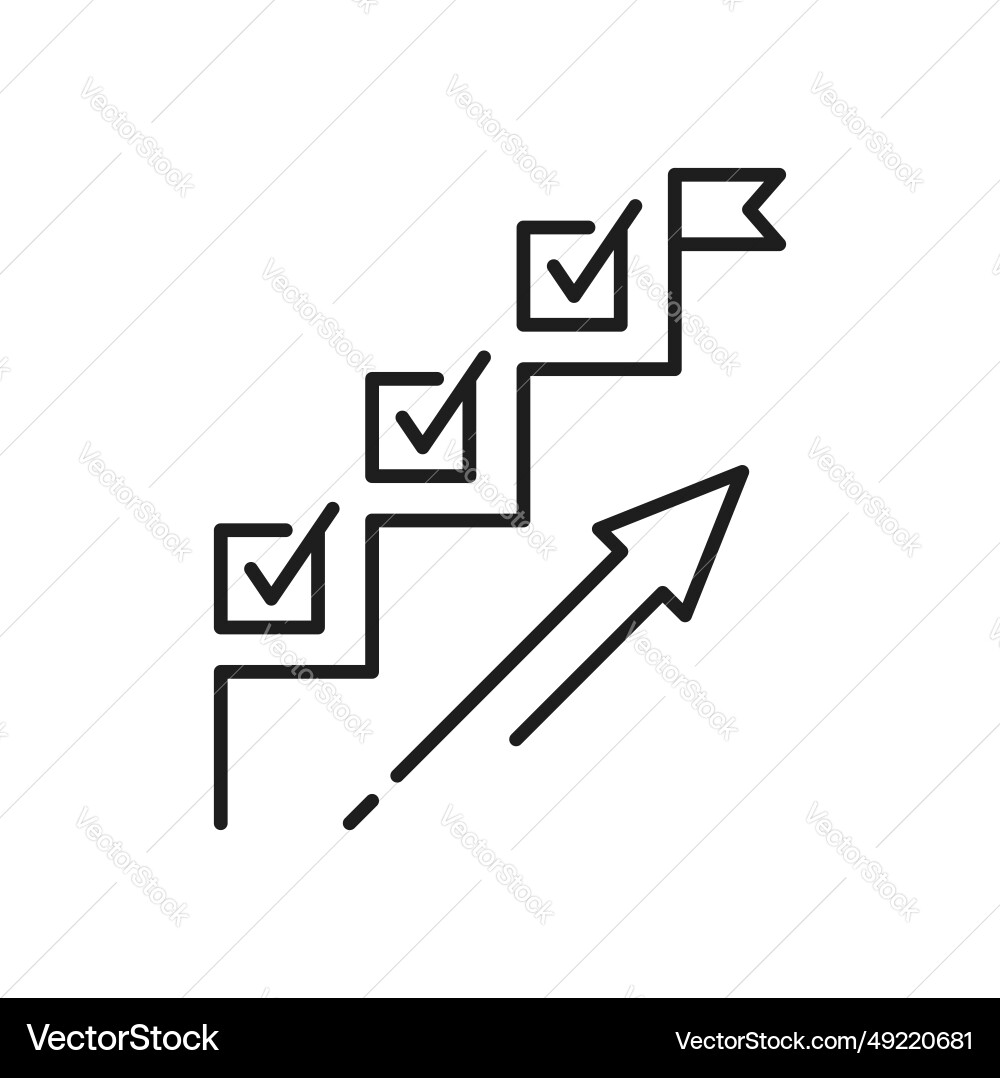 Planning icon project goal management schedule Vector Image