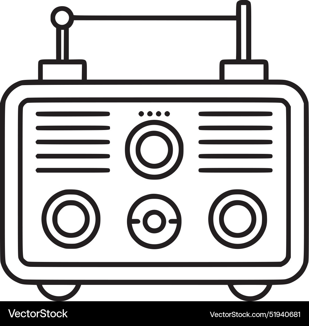 Radio icon technology communication Royalty Free Vector