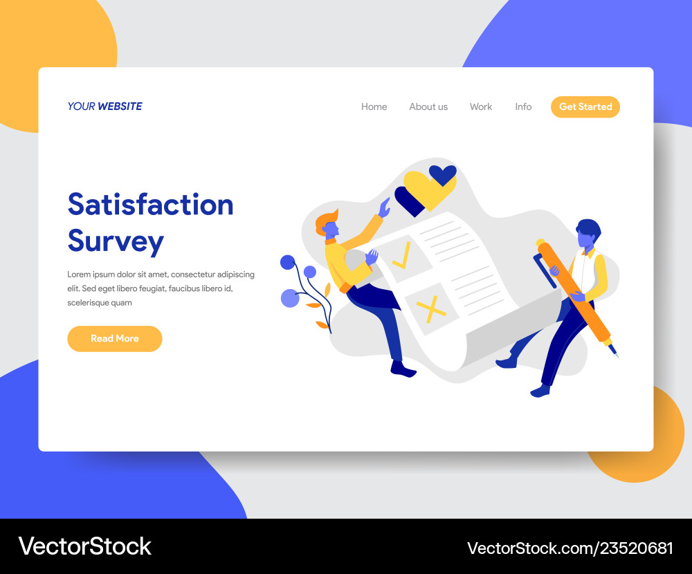 Satisfaction survey concept Royalty Free Vector Image