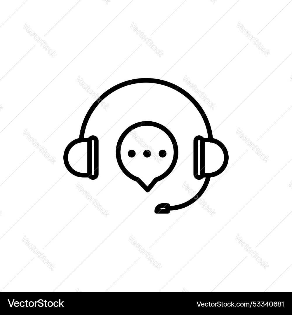 Support service headset icon set customer care Vector Image